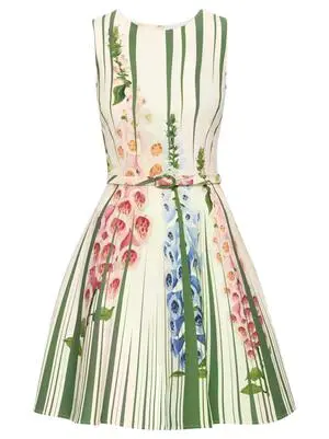 Oscar De La Renta Foxglove Belted Dress - Neutrals