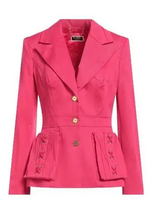 Elisabetta Franchi Single-breasted Blazer With Appliqués - Magenta
