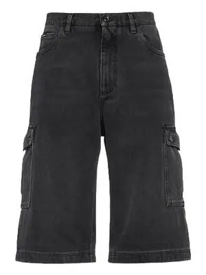 Dolce & Gabbana Denim Cargo Shorts - Black
