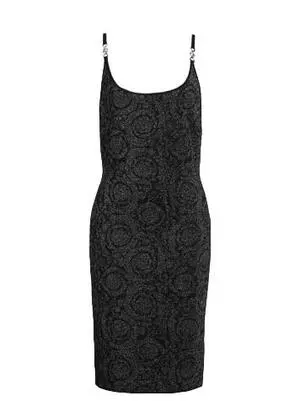 Versace Midi Bodycon Knit Dress - Black