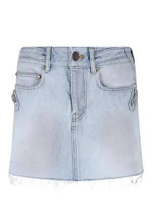 Balenciaga Le City Denim Mini Skirt - Light Blue