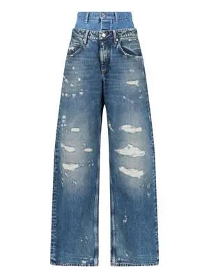 Dolce & Gabbana Layered Jeans - Blue