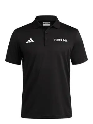 Adidas Texas A&m Aggies Coaches Ottoman Polo - Black / White