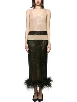 ATU BODY COUTURE Sequin-embellished Midi Dress - Black