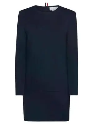Thom Browne Long-sleeved Dress - Blue