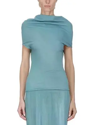 Rick Owens Jersey Shroud T-Shirt Blue