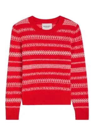 Isabel Marant Fair Isle Alpaca-blend Jumper - Red