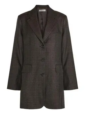 Our Legacy Plaid Jacquard Wool Blazer - Brown