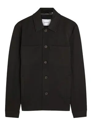 LES DEUX Marseille Hybrid Woven Overshirt - Black