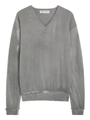 Our Legacy V-neck Merino Wool Jumper - Grey