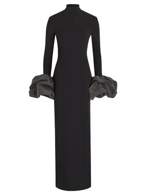 Solace London Viviana Crystal-Embellished Maxi Dress - Black | Editorialist