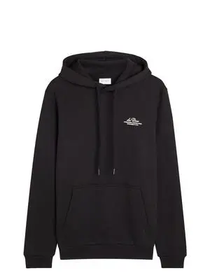 LES DEUX Hooded Cotton Sweatshirt - Black