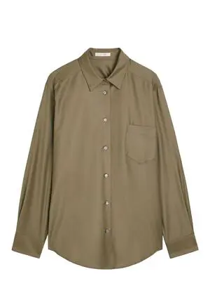 THE ROW Pino Wool Shirt - Beige