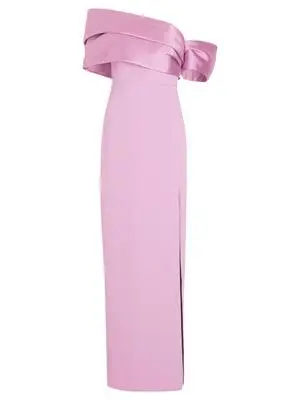 Solace London Alexis Off-the-shoulder Crepe Maxi Gown - Lilac
