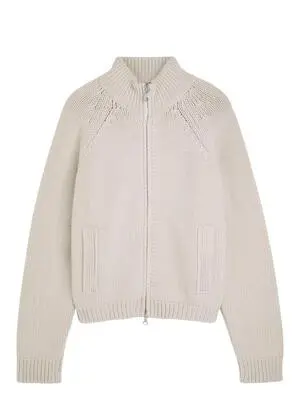 Our Legacy Ribbed Merino Wool Zip-through Cardigan - Off White