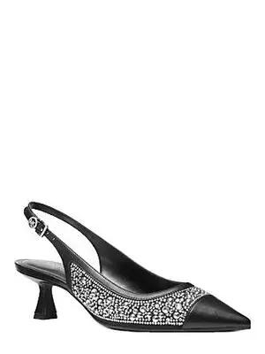 Michael Kors Amali Embellished Slingback Pumps - Black