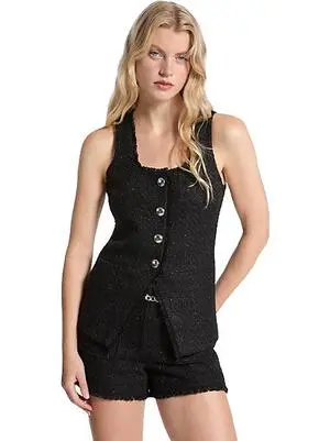 Michael Kors Tweed Vest - Black