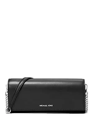 Michael Kors Jet Set Medium Leather Clutch - Black