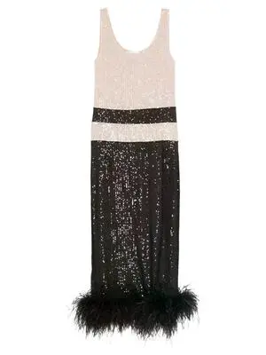 ATU BODY COUTURE Sequin-embellished Midi Dress - Black