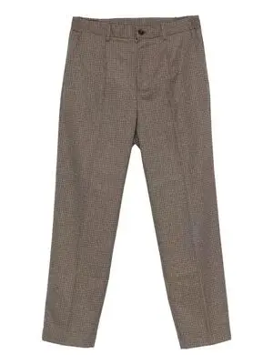 HOSIO Check-pattern Trousers - Brown