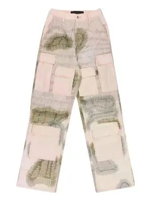 WHO DECIDES WAR BY EV BRAVADO Darning Cargo Pants - Pink