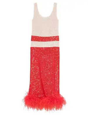 ATU BODY COUTURE Sequins-embellished Midi Dress - Red