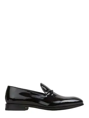 Bontoni Barone Tux Leather Loafers - Black