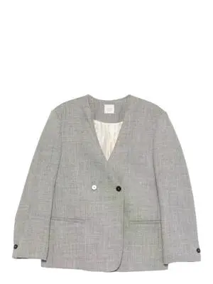 ALYSI Double-breasted Buttoned Jacket - Grey