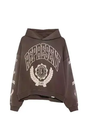 REPRESENT Logo-printed Hoodie - Black