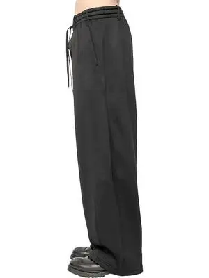 Andrea Ya'aqov Drawstring-waist Wide-leg Trousers - Black