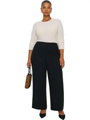REFORMATION Joni Cropped Pant Es - Black