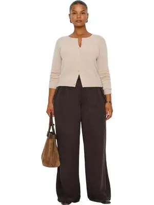 REFORMATION Marion Low Rise Pant Es - Brown