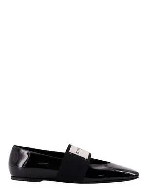 Givenchy Patent Leather Ballerinas With Logo - Black