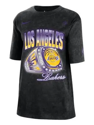 Nike Los Angeles Lakers Courtside Nba T-shirt - Black