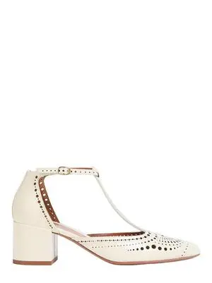 Zimmermann Laser-cut Leather Pumps - Ecru