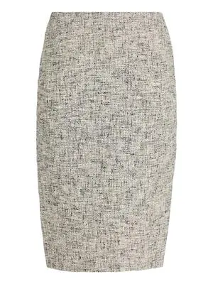 Zimmermann Linen-blend Tweed Pencil Skirt - Ecru