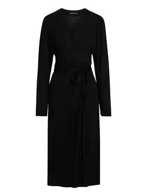 Another Tomorrow Lyocell Jersey Robe Black