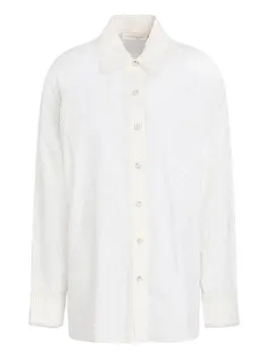 Zimmermann Perforated Cotton-poplin Shirt - Ivory