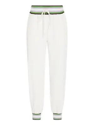 Zimmermann Textured Stretch-jersey Track Pants - White