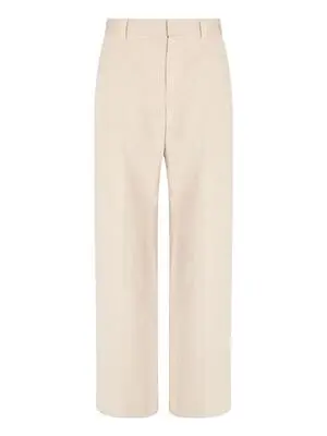 Brunello Cucinelli Belted Cotton-corduroy Wide-leg Pants - Beige