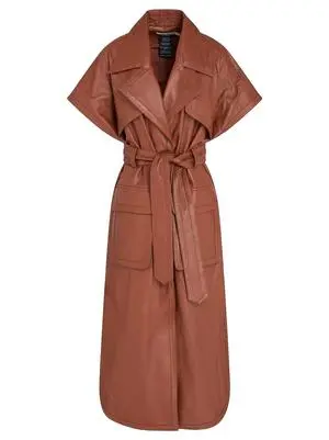 Zimmermann Leather Midi Dress - Brown