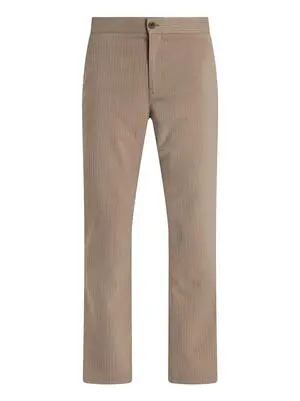 Paige Stafford Slim-fit Herringbone Jacquard Trousers - Mushroom