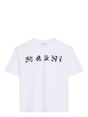 Marni Printed Cotton-jersey T-shirt - White