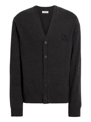SANDRO Appliquéd Wool Cardigan