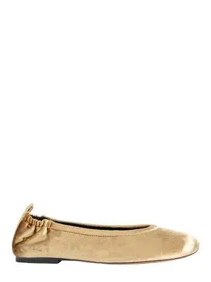 3.1 Phillip Lim Velvet Ballet Flats - Gold