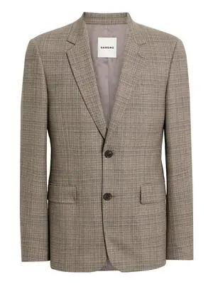 Sandro Woolblend Tweed Blazer - Mushroom