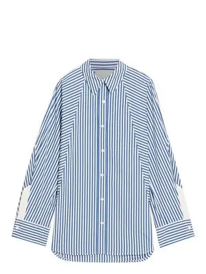 3.1 PHILLIP LIM Striped Cotton And Silk-Blend Poplin Shirt