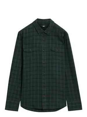 Paige Everett Checked Cottonblend Shirt - Emerald