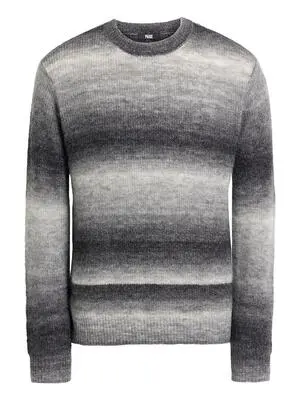 Paige Lozano Dégradé Brushed Knitted Sweater - Dark Gray