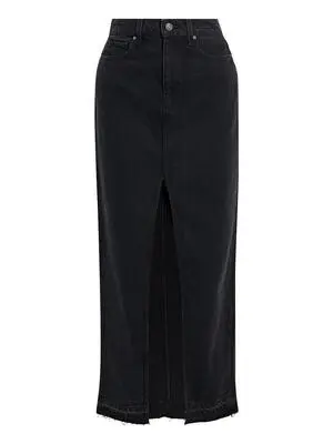 Paige Angela Denim Maxi Skirt - Black